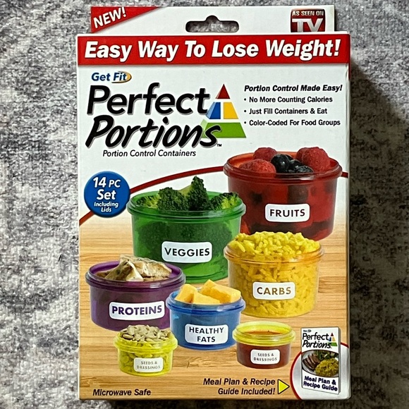 get fit | Dining | New Get Fit Perfect Portions Weight Control Containers Meal Plan | Poshmark